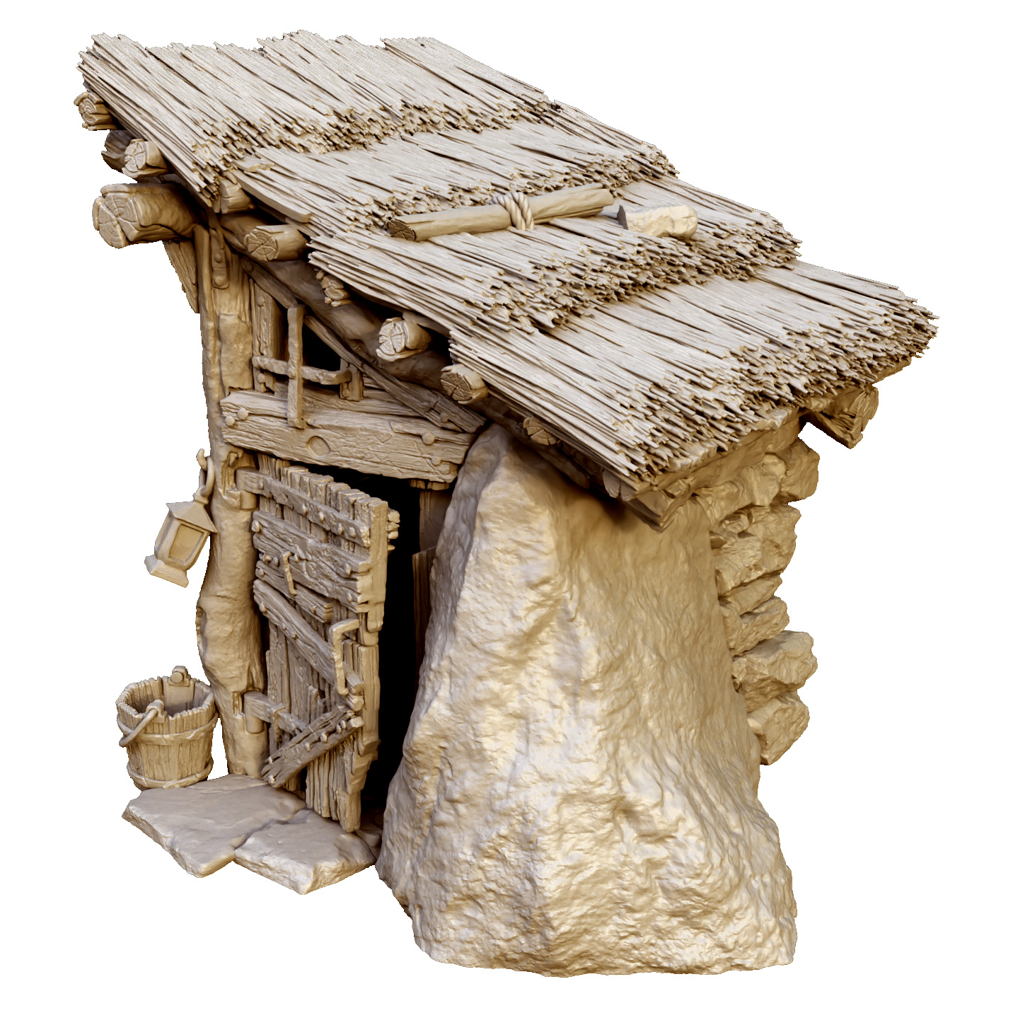 Outhouse 2 Thatched Roof – Tabletop World